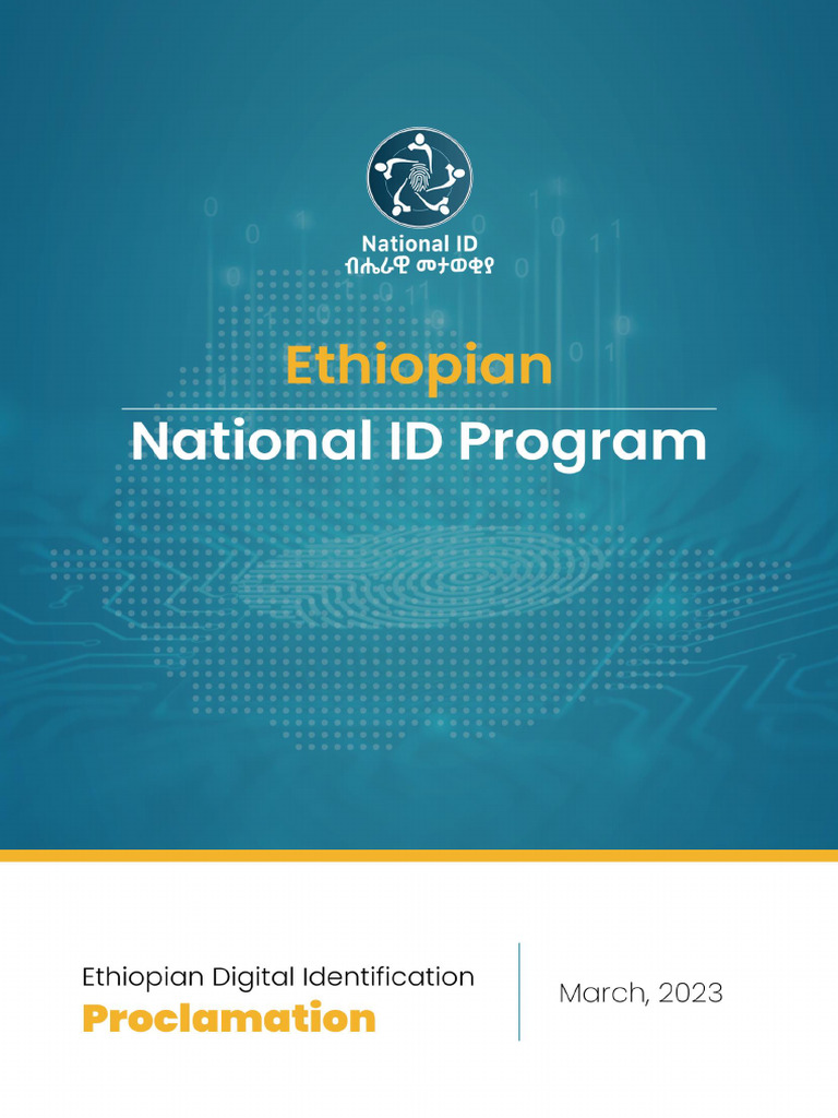 Ethiopia Digital ID Enrollment Roadmap | PDF | Identity Document | Ethiopia