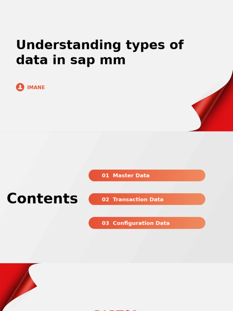 Understanding Types of Data in Sap MM | PDF