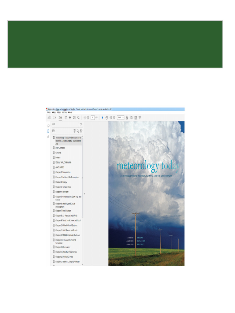 Full Ebook Pdf Meteorology Today An Introduction To Weather Climate And The Environment 2nd
