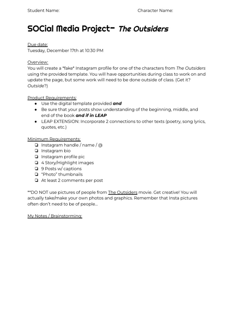 SOCial Media Rubric | PDF | Plot (Narrative) | Information