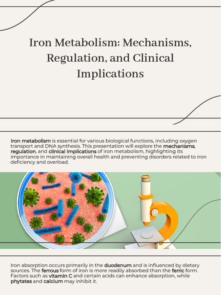 Iron Metabolism: Mechanisms and Health | PDF | Iron | Clinical Medicine