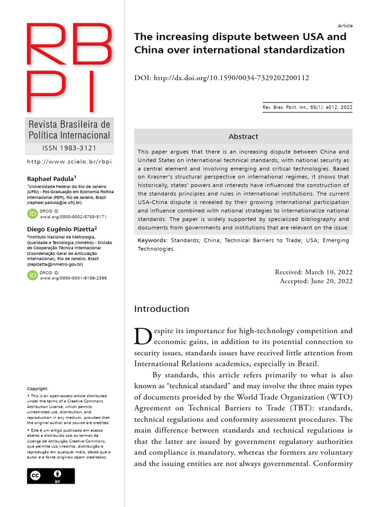 USA-China Dispute Over Technical Standards | PDF | General Agreement On ...