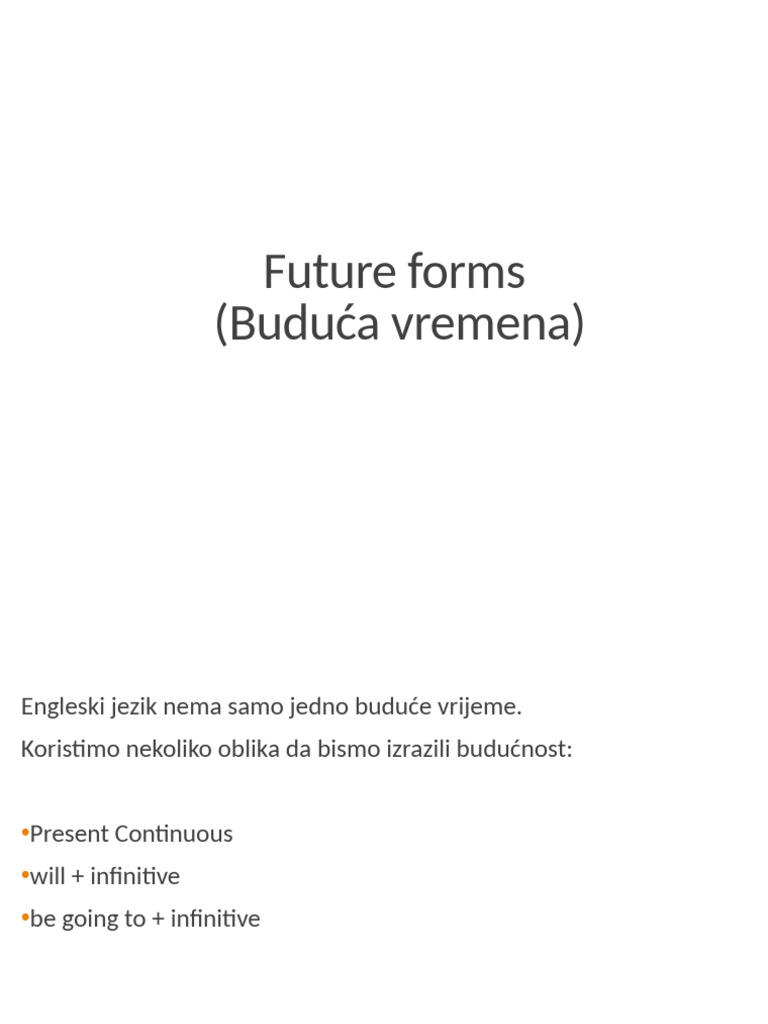 Future forms | PDF | Grammatical Conjugation