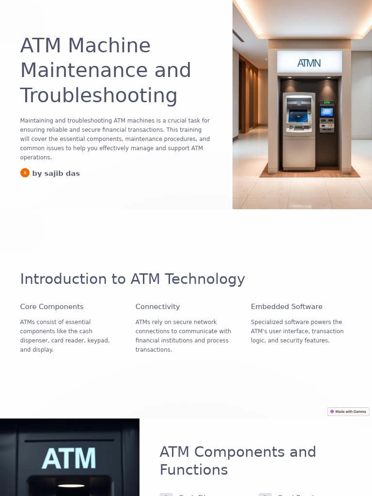 ATM-Machine-Maintenance-and-Troubleshooting | PDF | Automated Teller Machine | Computer Security