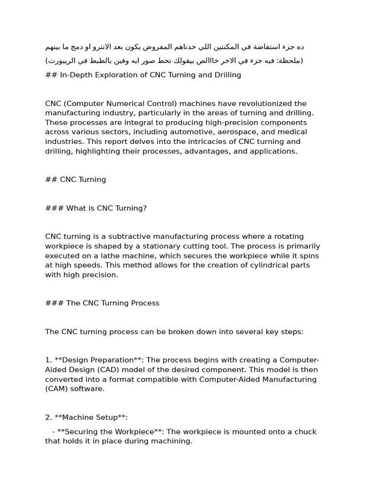 CNC Report | PDF | Numerical Control | Drilling