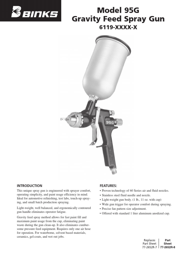 95G Spray Gun Operation Manual | PDF | Volatile Organic Compound ...