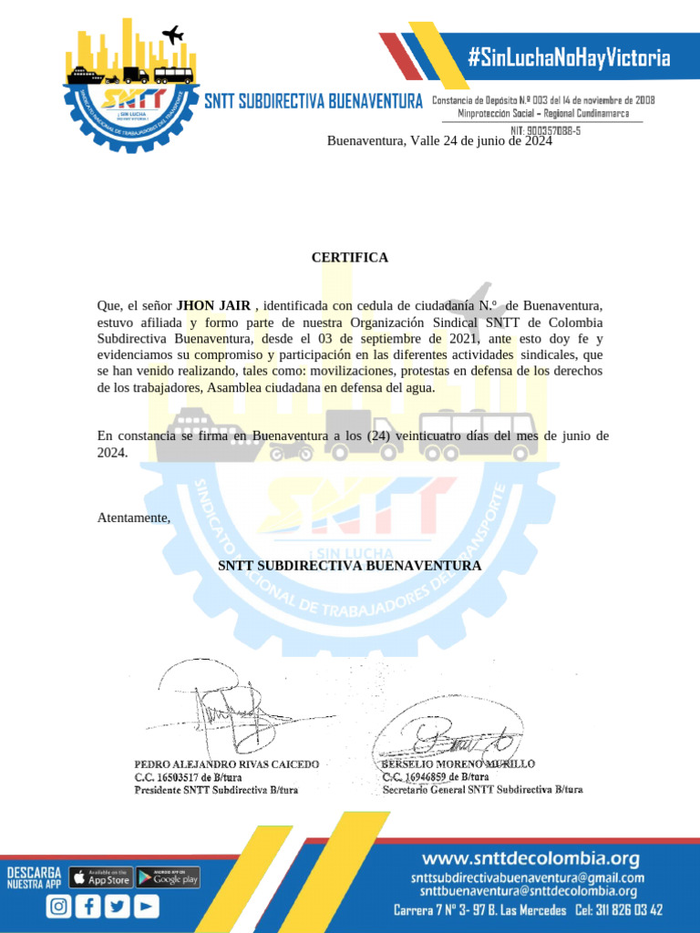 Certificacion Jhon Jair | PDF