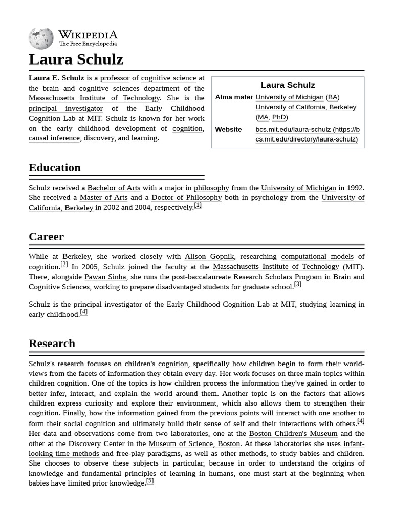 Laura_Schulz | PDF | Liberal Arts Education | Cognitive Psychology