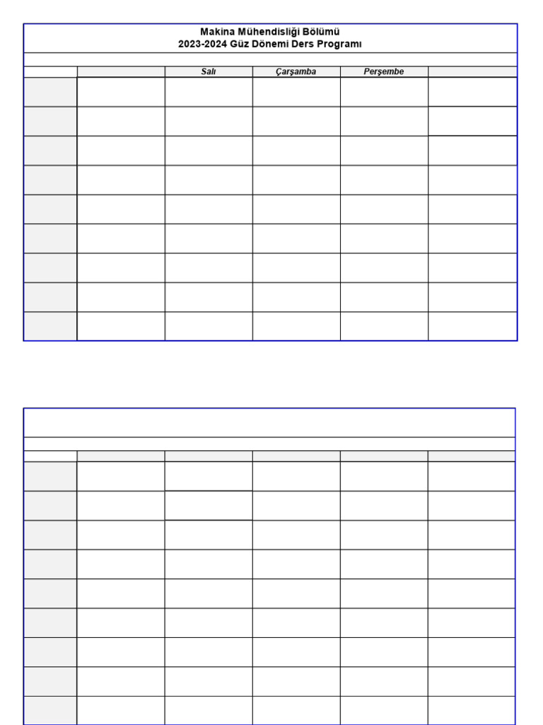 2023 2024 Guz Donemi Bolum Ders Programi Lisans - Guncel | PDF