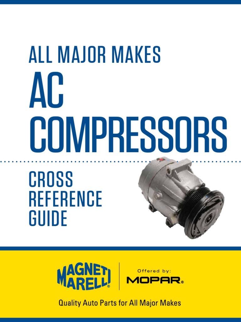 AC Compressor Cross Reference Guide | PDF | Environmental Technology ...