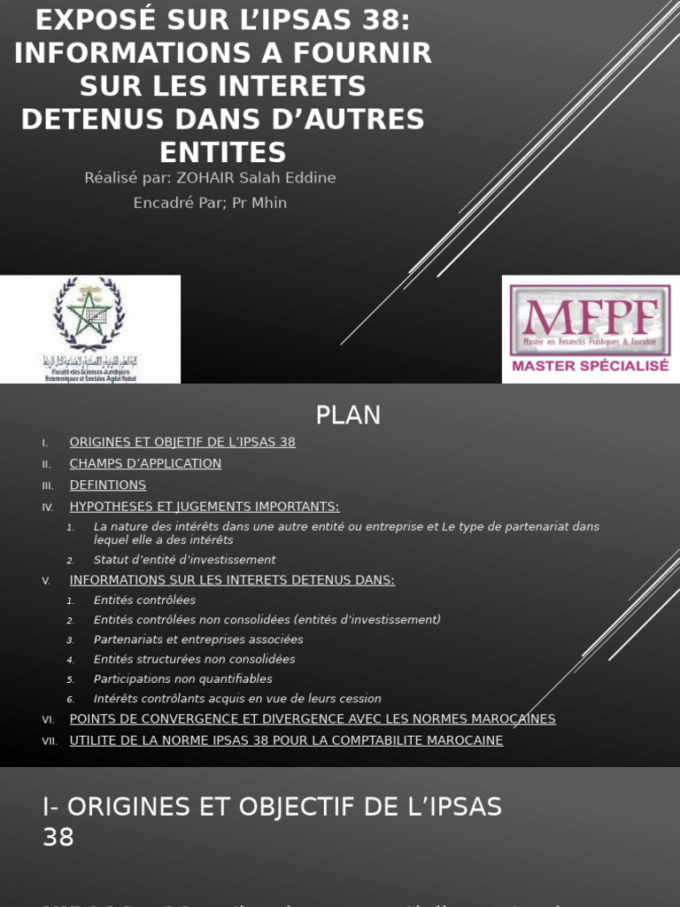IPSAS 38 : Informations sur les Intérêts | PDF | Normes internationales ...