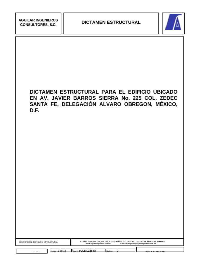 Ejemplo de Dictamen Estructural | PDF | Fundación (Ingeniería) | Sismología