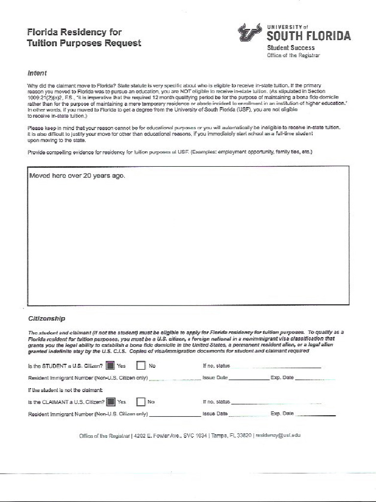 USF Residency 1 | PDF