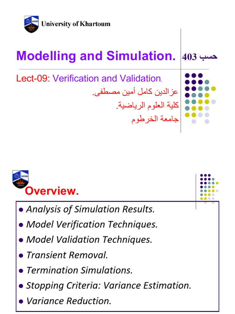 Online Lect 9 Verification Validation | PDF | Conceptual Model | Formal Verification