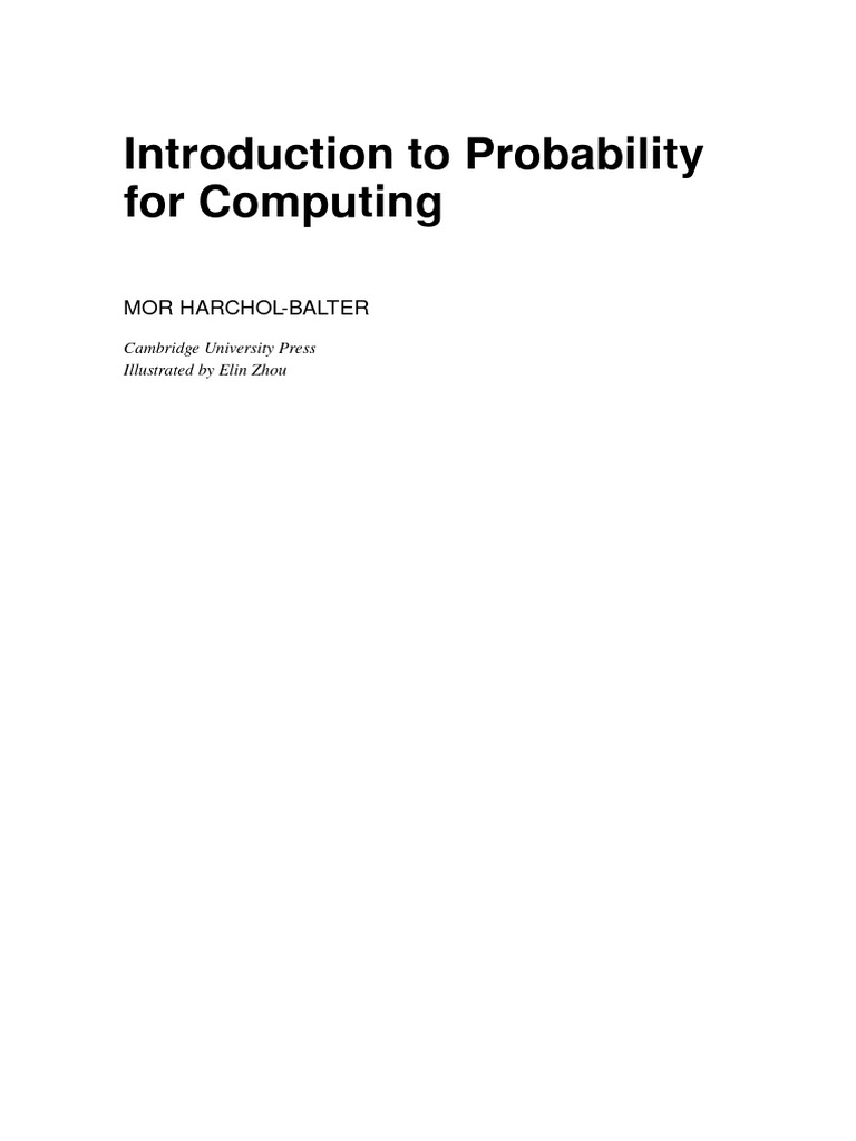 Intro To Probability For Computing - PDF Room | PDF | Estimator | Probability Distribution