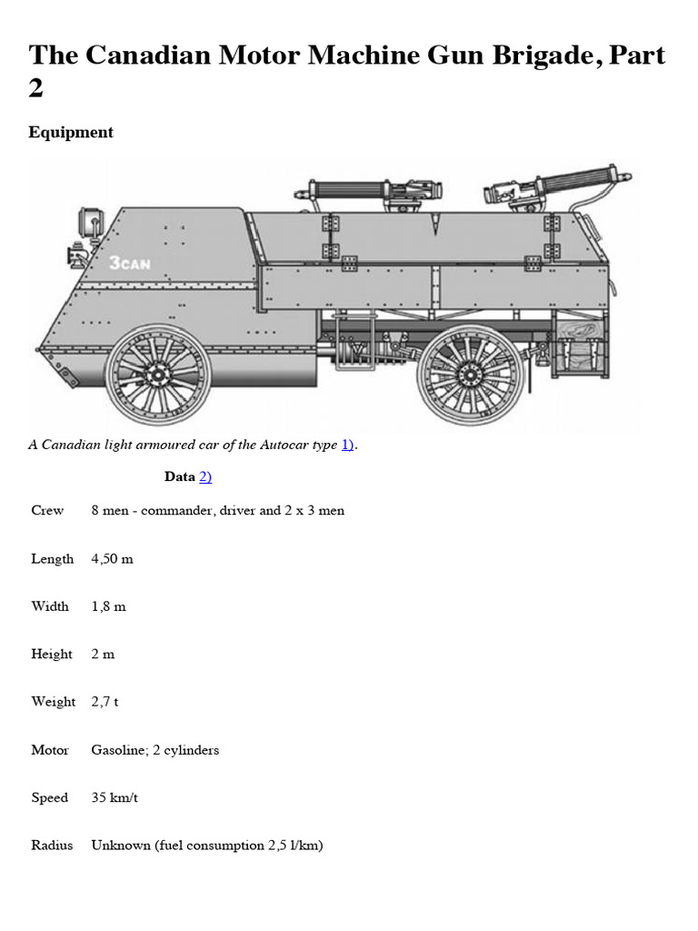 The Canadian Motor Machine Gun Brigade Part 2 | PDF | Truck | Brigade