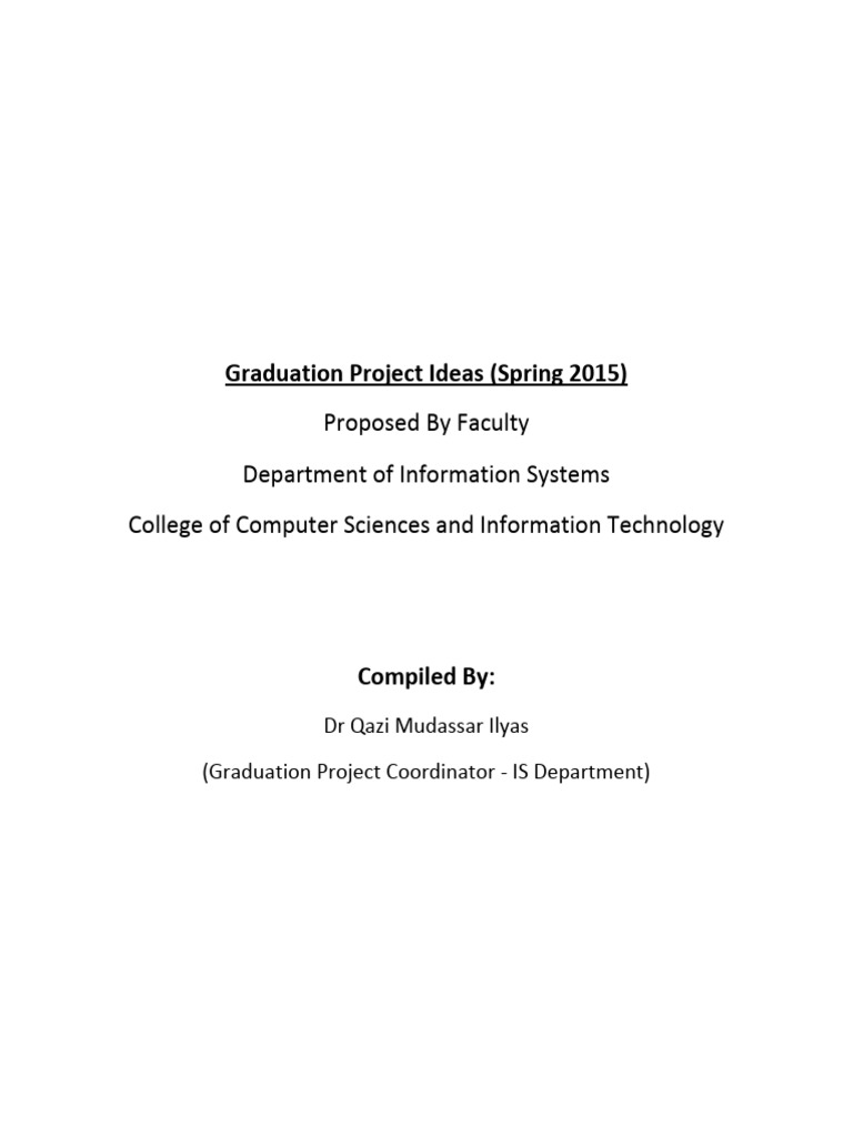 Graduation Project Ideas for IS Students | PDF | Websites | Computer ...