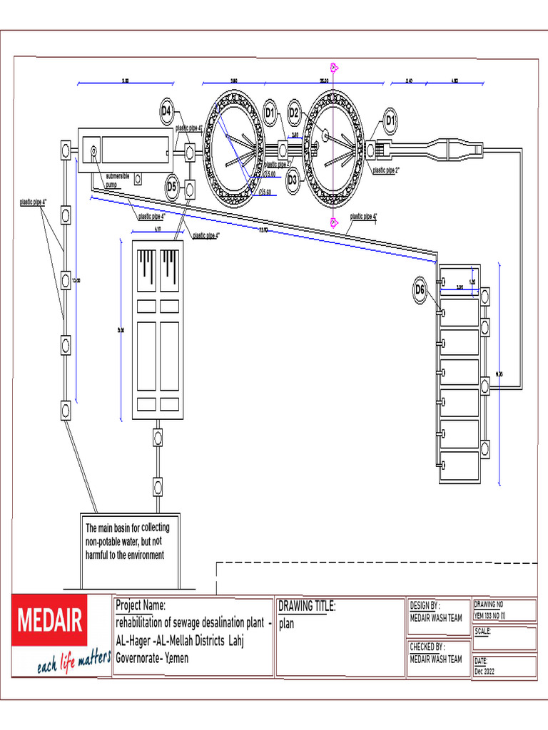 Drawing Sewage Desalination Plant Phase 3 | PDF | Process Engineering | Building Engineering