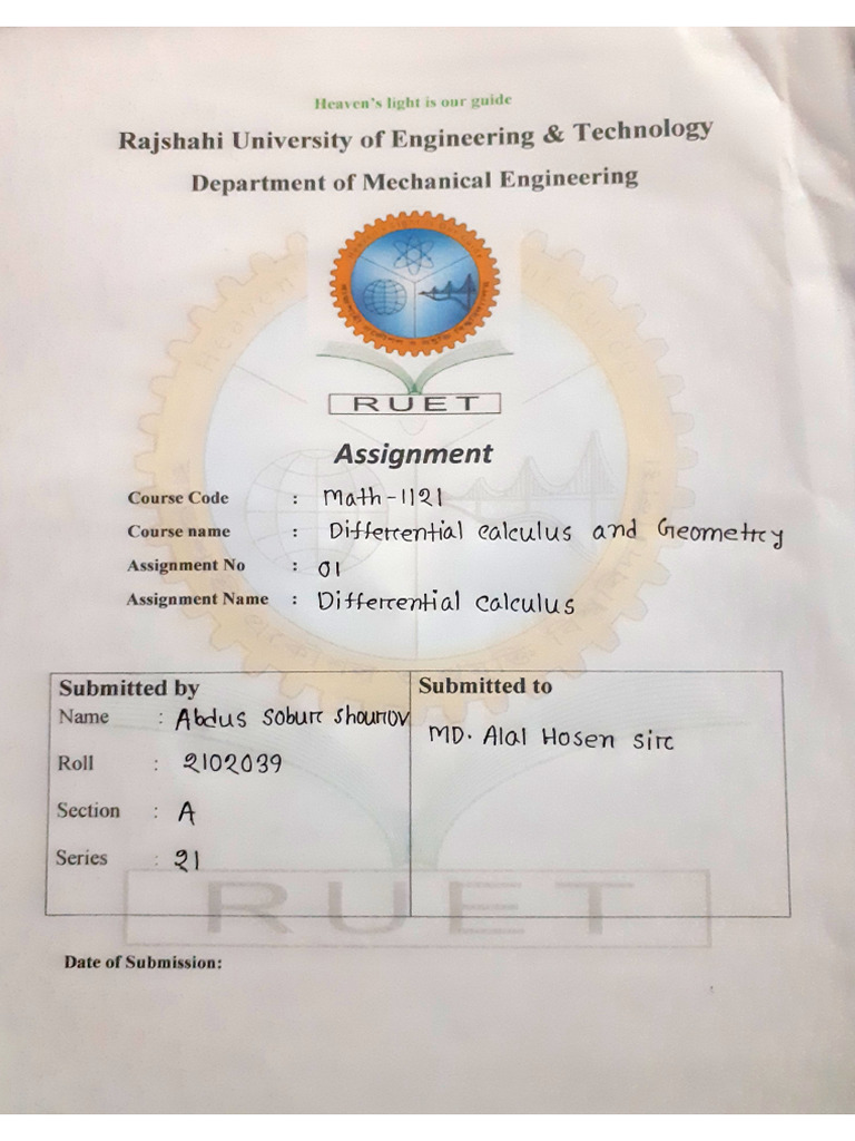 A1office - Math Assignment Solution | PDF