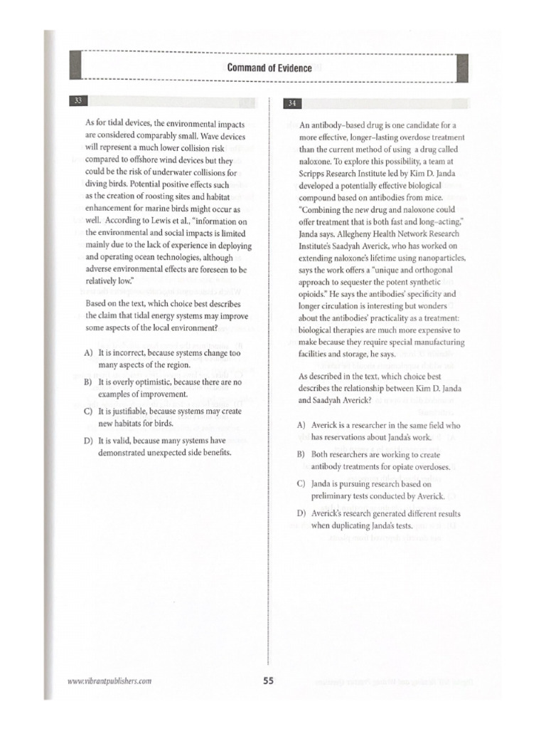 Command of Evidence (Inferences + Graphs) | PDF