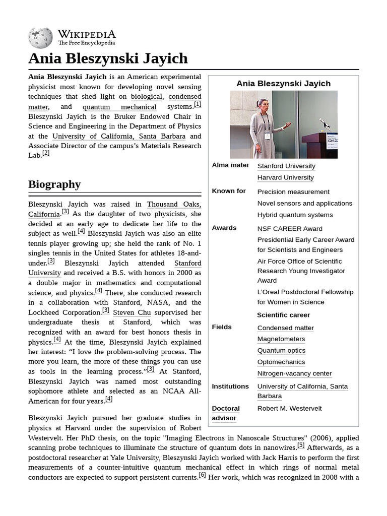 Ania_Bleszynski_Jayich | PDF | Quantum Mechanics | Physical Sciences