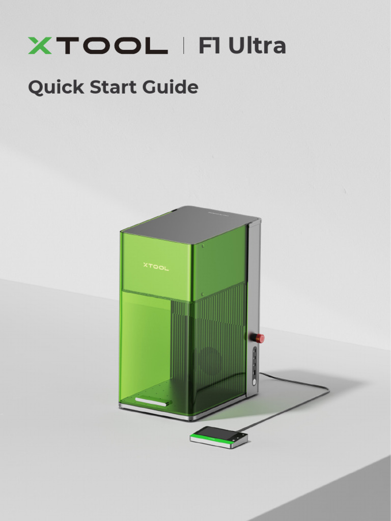 English - Xtool F1 Ultra - Quick Start Guide | PDF | Laser | Electrical ...