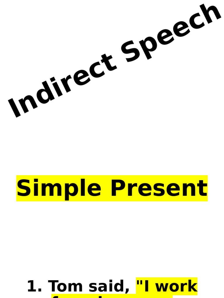 Indirect Speech | PDF