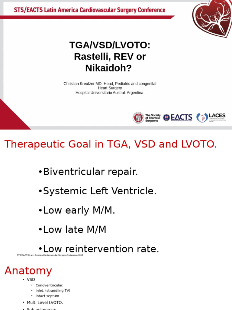 TGA VSD LVOTO Cartagena 2022 | PDF | Cardiac Surgery | Heart