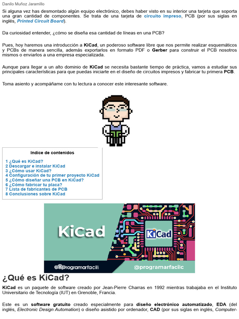 KiCad software libre para el diseño de PCBs | PDF | Placa de circuito ...