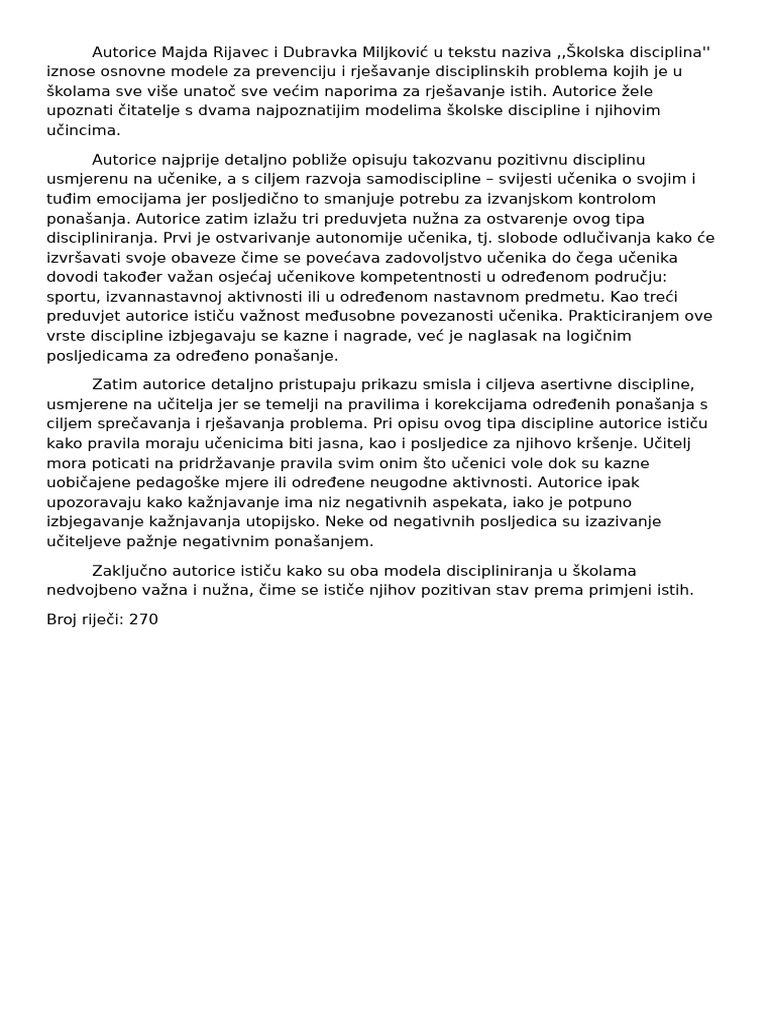 Sažetak Disciplina | PDF