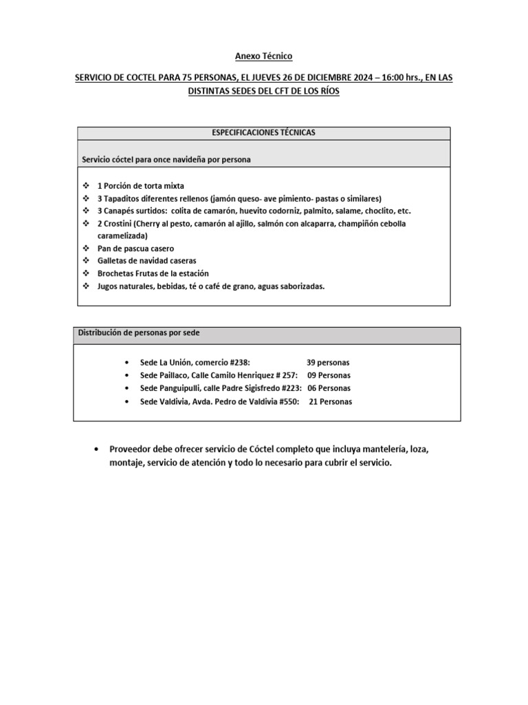 Anexo Técnico | PDF