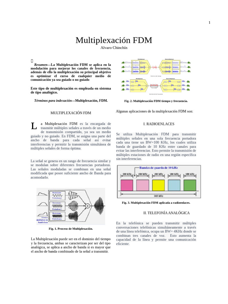 Multiplexacion FDM | PDF | Multiplexación | Televisión