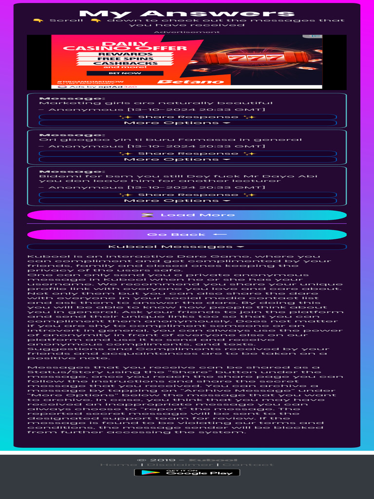 My Messages - Kubool 4 | PDF | Cyberspace | World Wide Web