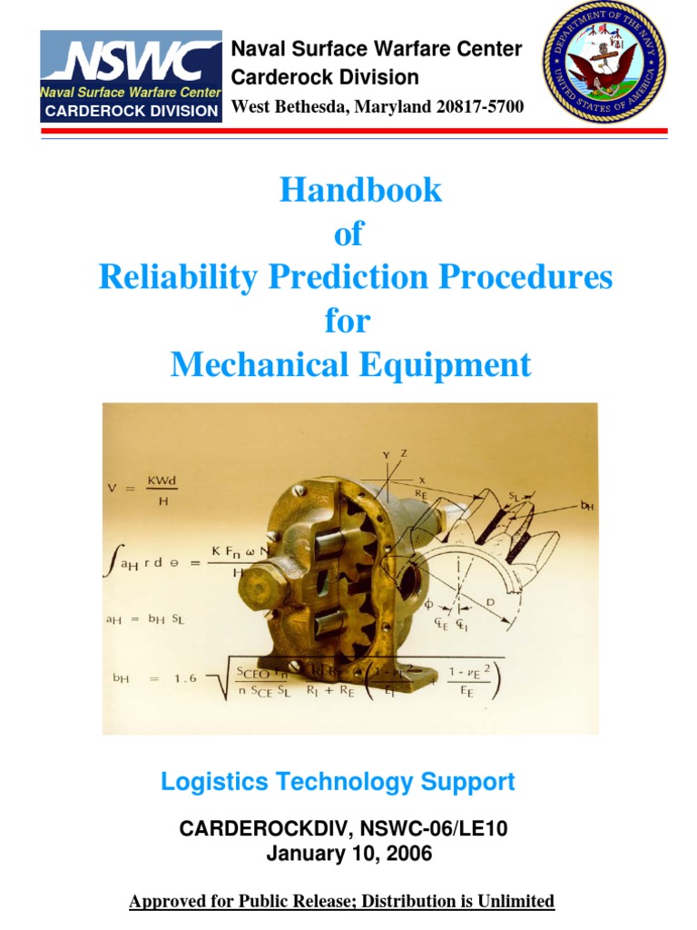 Handbook of Reliability Prediction of Mechanical Designs | Reliability ...