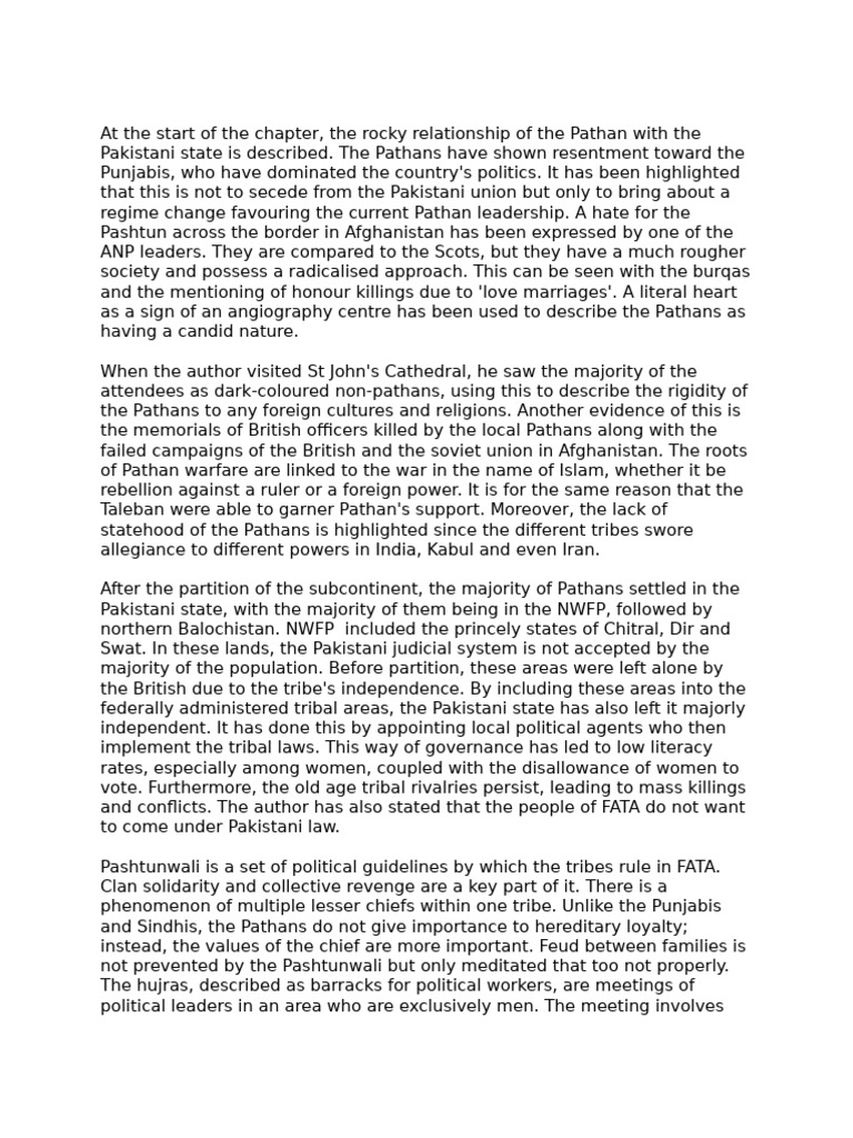 pathans_paper[1] | PDF | Pashtuns | Khyber Pakhtunkhwa