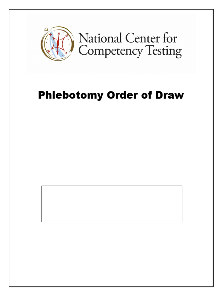 Phlebotomy Order of Draw | PDF | White Blood Cell | Blood Plasma