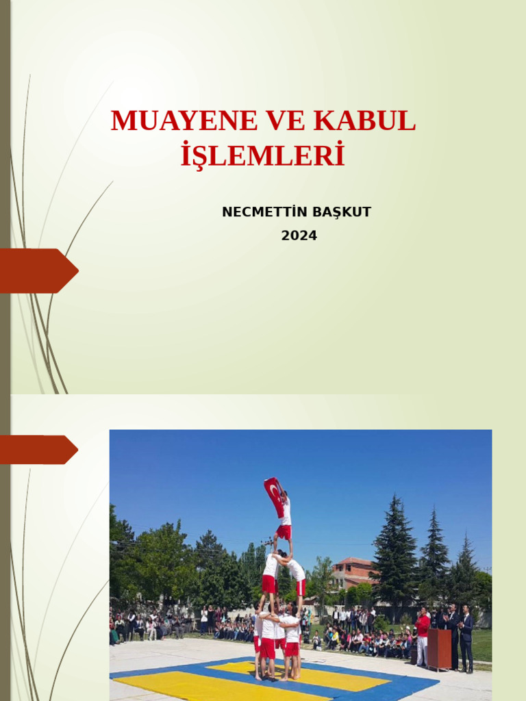 Muayene Ve Kabul i̇şlemleri̇ | PDF