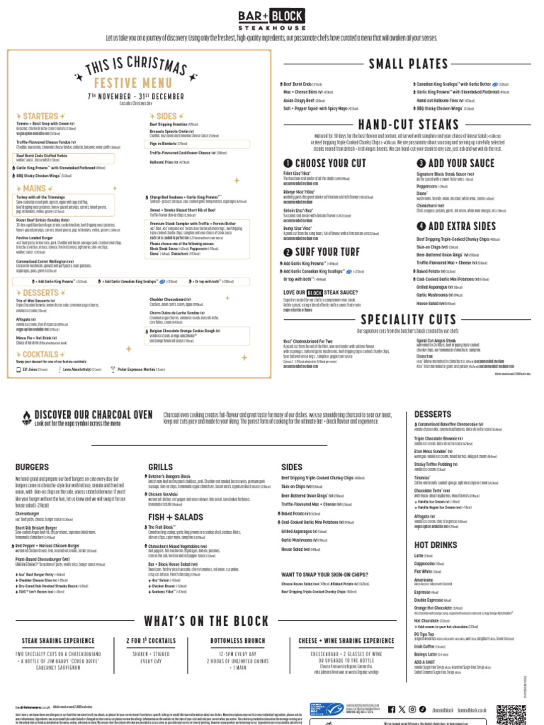 Festive Steak and Small Plates Menu | PDF | Hamburgers | Sauce