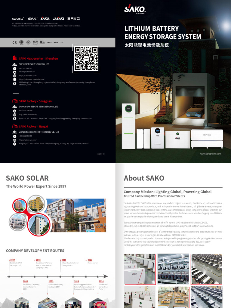 SAKO Lithium Battery E Catalog | PDF | Power Inverter | Electrical ...