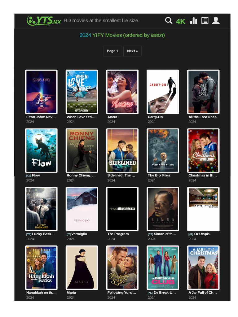 Latest YTS Movies for 2024 | PDF