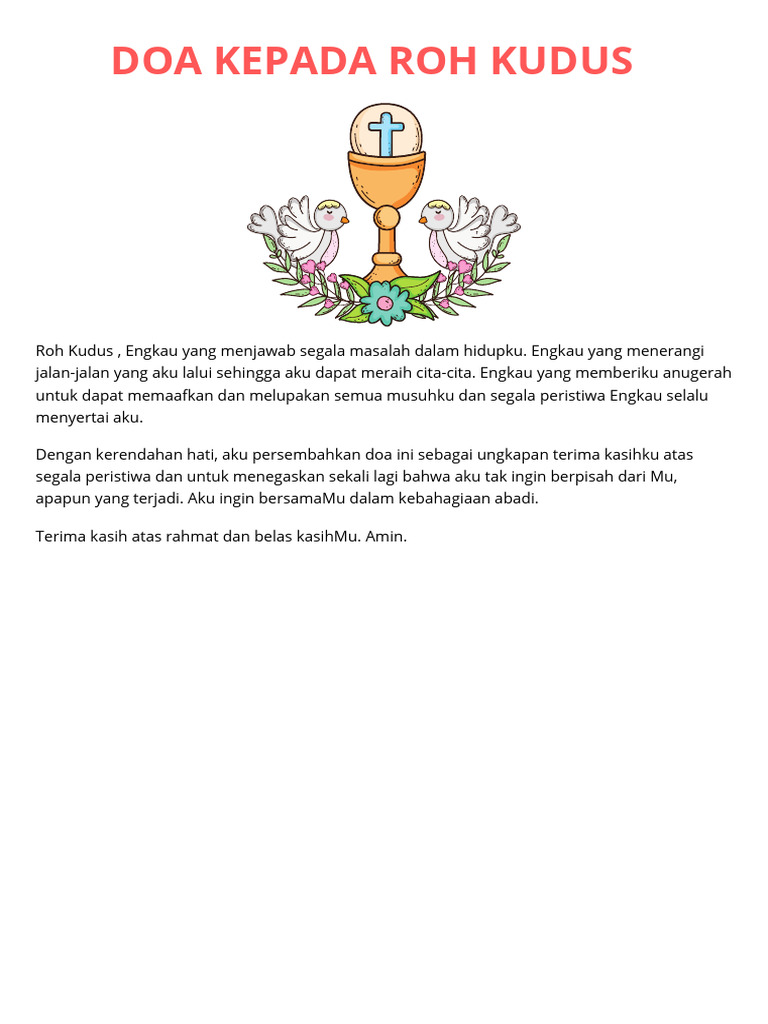 DOA KEPADA ROH KUDUS.pdf | PDF