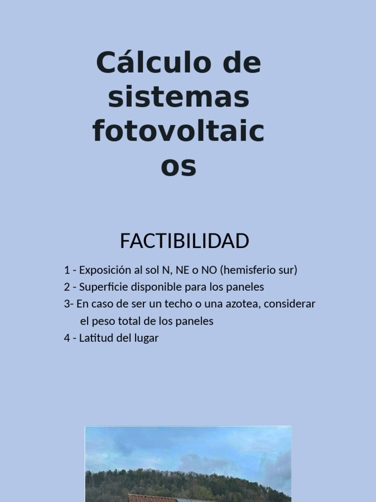 Cálculo de Sistemas Fotovoltaicos | PDF | Corriente eléctrica | voltaje