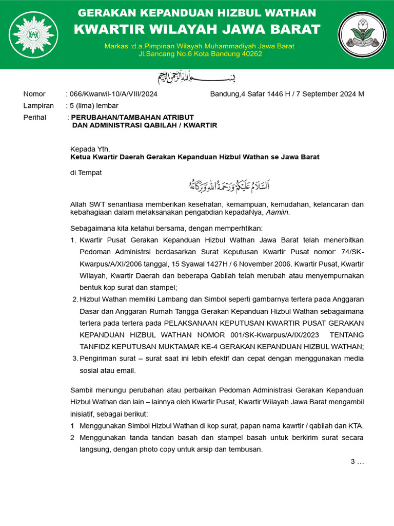 066 Surat Edaran Penggunaan Simbol HW Dan TTD Digital | PDF