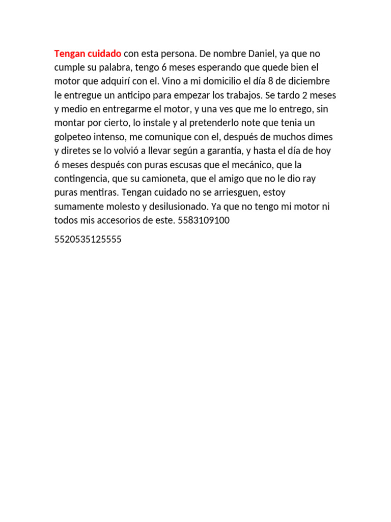 Tengan Cuidado Con Esta Persona | PDF