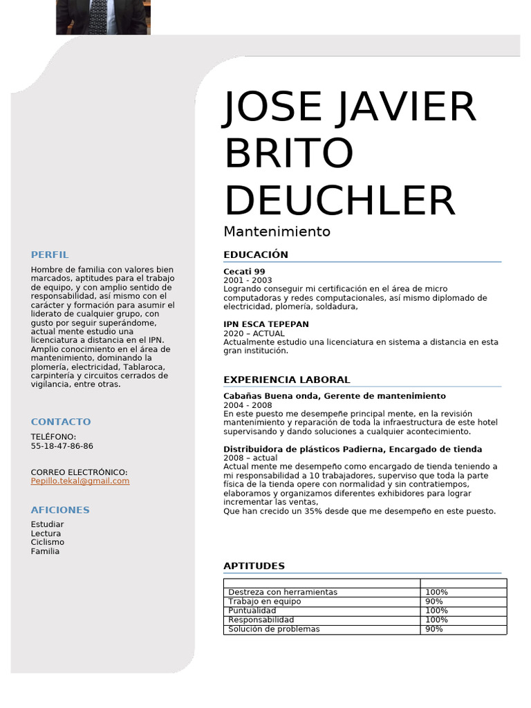 Jose Javier Brito Deuchler | PDF | Informática