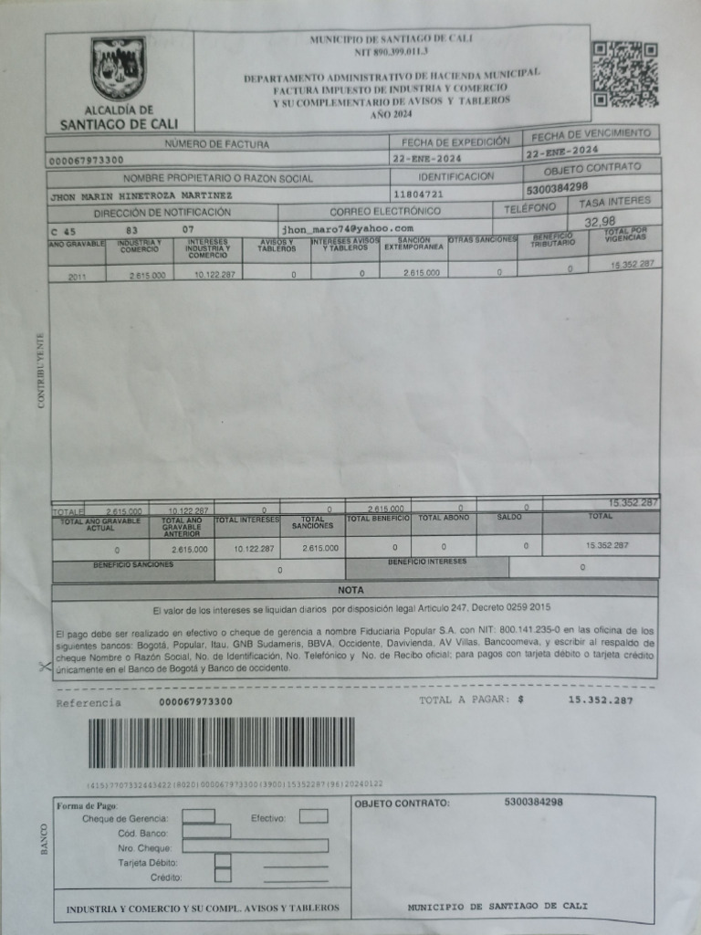 Factura Impuestos | PDF