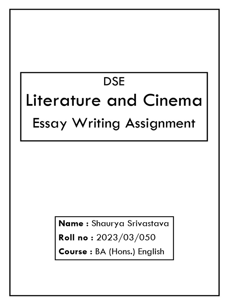 Shaurya-050-Essay Assignment | PDF