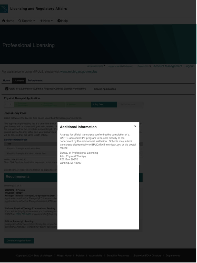 Accela Citizen Access Pdf Physical Therapy License