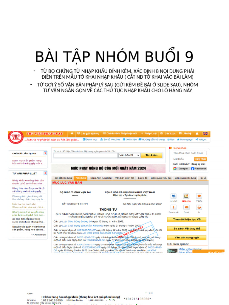 Bài Tập Nhóm 7 _ Buổi 9 | PDF