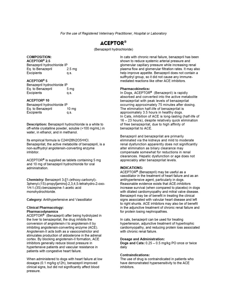 ACEPTOR | PDF | Angiotensin | Medical Specialties